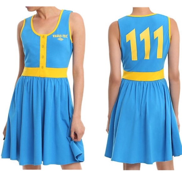 Bioworld | Dresses | New Fallout 4 Vault 11 Cosplay Dress | Poshmark